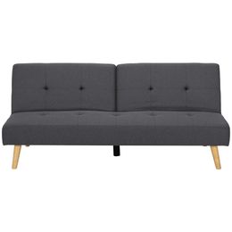 Mid.you Schlafsofa, Dunkelgrau, Textil, Pappel, Sperrholz, 3-Sitzer, 178x76x88 cm, Liegefunktion, Kinder- & Jugendzimmer, Jugendm&ouml;bel, Jugendsofas