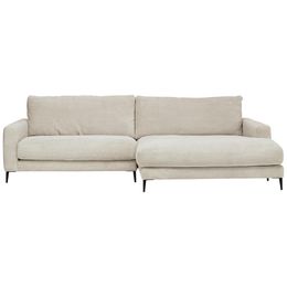 Pure Home Lifestyle Ecksofa, Natur, Beige, Textil, 4-Sitzer, Ottomane rechts, L-Form, 272x190 cm, Goldenes M, Dgm, Typenauswahl, Fu&szlig;auswahl, Stoffauswahl, planbar, seitenverkehrt erh&auml;ltlich, Hocker R&uuml;cken echt, Wohnzimmer, Sofas & Couches, Wohnlandschaften, Ecksofas