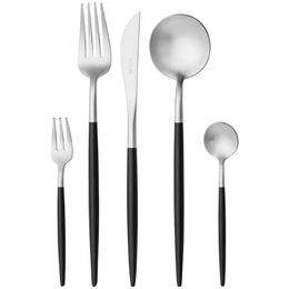 Novel Besteckset, Schwarz, Edelstahl, Metall, 20-teilig, Lfgb, lebensmittelecht, Essen & Trinken, Besteck, Besteck-Sets