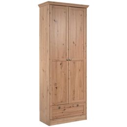 Livetastic Mehrzweckschrank, Eiche Artisan, Metall, 5 F&auml;cher, 1 Schublade(n) Schubladen, 80x200x39 cm, Waschk&uuml;che, Mehrzweckschr&auml;nke