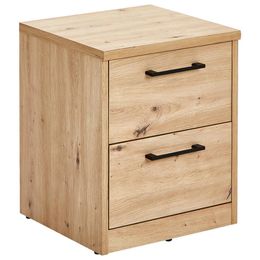Xora Nachtschrank, Eiche Artisan, Kunststoff, 2 Schublade(n) Schubladen, 38x46x36 cm, Typenauswahl, Schlafzimmer, Nachttische