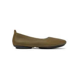 Camper Leder-Ballerinas in Khaki - 55% | Größe 38 | Damen-ballerinas