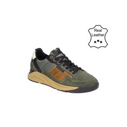 Bullboxer Leder-Sneakers in Khaki/ Hellbraun/ Schwarz - 52% | Größe 42 | Herrensneakers
