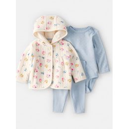 Carter's carter's 3tlg. Outfit in Hellblau/ Creme - 51% | Größe 86/92 | Baby-pullover-cardigans
