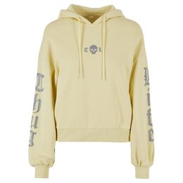Thug Life Sweatshirt 'Caution' female Yellow size XS