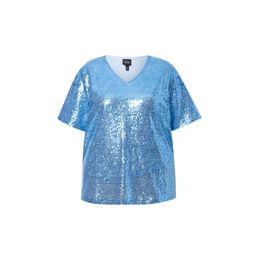 Ulla Popken Bluse Damen Gr&ouml;&szlig;e 9XL/10XL blau