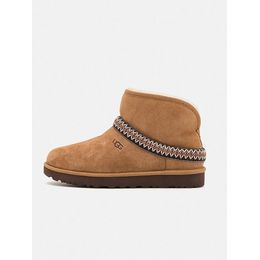 UGG Australia UGG Leder-Boots "Crescent" in Hellbraun - 10% | Größe 39 | Damen-stiefel