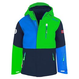 Trollkids Ski-/ Snowboardjacke "Hallingdal" in Grün/ Dunkelblau/ Blau - 52% | Größe 164 | Kinder-outdoor-jacken