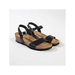 BACKSUN Keilsandaletten "Calabria" in Schwarz - 55% | Größe 39 | Damen-sandalen