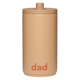 Design Letters Thermobecher "Dad" in Beige - 350 ml - 47% | Herren-sportausruestung