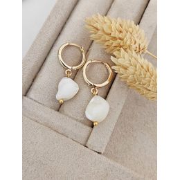 Luja Bijoux Vergold. Creolen mit Perlmutt - 68% | Schmuck