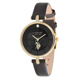 U.S. Polo Assn. Quarzuhr in Schwarz/ Gold - 71% | Damen-uhren