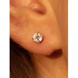 L instant d Or Gold-Ohrstecker "Simply you" mit Edelsteinen - 80% | Schmuck