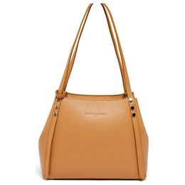 Victor & Hugo Paris Leder-Schultertasche "Yda" in Camel - (B)30 x (H)24 x (T)13 cm - 69% | Damen-taschen