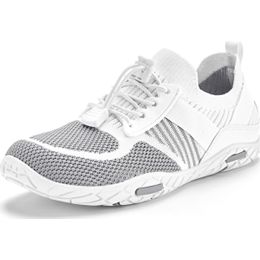 Lascana Damen Sneaker weiß/hellgrau Größe 42