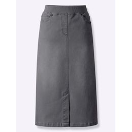 CR&Eacute;ATION L Damen Jeansrock in Schlupfform grey-denim Gr&ouml;&szlig;e 19