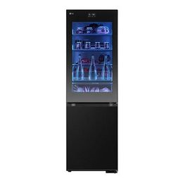 LG K&uuml;hlGefrierkombination mit InstaView&reg; (C, 349L, 186 cm hoch) mit 4,3 &Prime; Touch LCD Display & ver&auml;nderbaren Farben GBG7190CEV