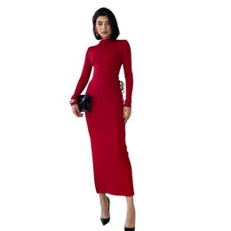 WOMAN VISION Kleid Damen Größe 40 rot Winterkleid