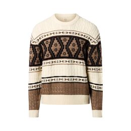 REDEFINED REBEL EST. 2013 Redefined Rebel Pullover 'Henson' Herren Gr&ouml;&szlig;e XL ecru / braun / schwarz