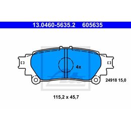 ATE Bremsensatz-Hinterachse Bremsensatz, Scheibenbremse hinten rechts links bel&uuml;ftet 309mm f&uuml;r LEXUS TOYOTA 04466-48140 04466-48130 04466-47070 IJF141