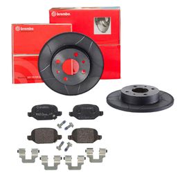 Brembo Bremsensatz-Hinterachse MAX LINE / STANDARD Bremsensatz, Scheibenbremse hinten rechts links Geschlitzt 240mm f&uuml;r ZASTAVA ALFA ROMEO FIAT FORD L