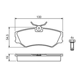 Bosch Bremsensatz-Vorderachse Bremsensatz, Scheibenbremse vorne rechts links voll 260mm f&uuml;r VW 701615151 701698151C 701615301C IJF140WTV2