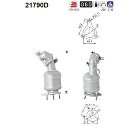 AS Katalysator für OPEL CHEVROLET 855263 850117 55583388 21790D