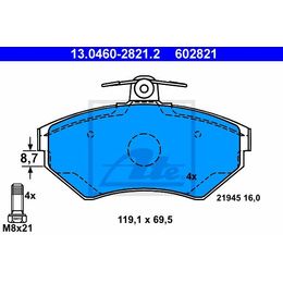 ATE Bremsensatz-Vorn und hinten SG00000DN0 Bremsensatz, Scheibenbremse vorne rechts links bel&uuml;ftet 232mm f&uuml;r SKODA SEAT VAG 1HM698151A 6N0698151A 6Q06
