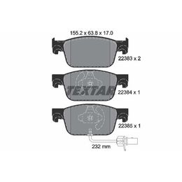 TEXTAR Bremsbelagsatz, Scheibenbremse vorne rechts links für SKODA VW SEAT AUDI (FAW) 8W0698151BG 8W0698151AF 8W0698151BH 2238301