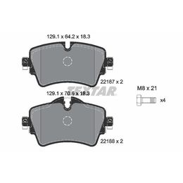 TEXTAR Bremsbelagsatz, Scheibenbremse vorne rechts links f&uuml;r MINI BMW 34106863293 34106885503 6885503 2218701
