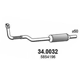Asso Katalysator vorne f&uuml;r VAUXHALL OPEL 5854196 93173351 9317335 34.0032