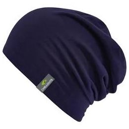 Beanie Chillouts "Acapulco Hat", Herren, lila (schwarz lila), Baumwollmischung, unifarben, M&uuml;tzen Beanie, Leichte Slouch-M&uuml;tze mit urbanem Look