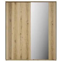 Schrankmodule GAMI "Enzo", braun (natur), B:202cm H:235cm T:61cm, Spanplatte, Schränke, Schwebetürenschrank Kleiderschrank, Verschiedene Module einfach zu kombinieren
