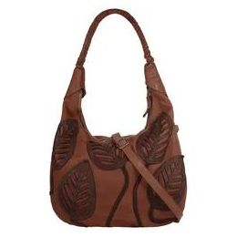 Shopper Samantha Look, Damen, Gr. B/H/T: 41cm x 31cm x 4cm onesize, braun (cognac), Leder, unifarben, Taschen, echt Leder, Made in Italy