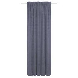 Vorhang ADAM "Graphic Ventus" Gr. 1, blau (dunkelblau), B:142cm H:145cm, Jacquard, Baumwolle, Gardinen, aus 100% Bio-Baumwolle