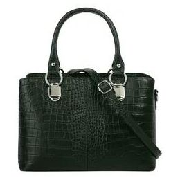 Umh&auml;ngetasche CLUTY, Damen, Gr. B/H/T: 24cm x 16cm x 7cm onesize, gr&uuml;n (dunkelgr&uuml;n), Leder, Taschen Umh&auml;ngetasche, echt Leder, Made in Italy