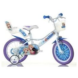 DINO BIKES Kinderfahrrad DINO "Snow Queen Eisk&ouml;nigin" Gr. 30, wei&szlig;, Fahrr&auml;der, Kinder, 30cm, 16 Zoll (40,64cm), mit St&uuml;tzr&auml;dern, Korb und Puppensitz