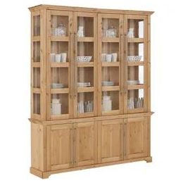 Vitrine Home Affaire "Meliss", beige (natur), B:171cm H:210cm T:39cm, Massivholz, Schränke, aus massiver Kiefer, FSC zertifiziert, Breite 171 cm