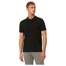 Marc O'Polo Poloshirt MARC O'POLO "aus Bio-Baumwolle", Herren, Gr. XL, schwarz, Obermaterial: 100% Baumwolle, unifarben, regular fit, Strickbündchen, Shirts