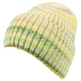 Beanie Capelli New York, Damen, gelb (gelb combo), Strick, Materialmix, gestreift, mehrfarbig, Mützen, mit Farbverlauf, Rippstrick, Wollanteil, wärmend