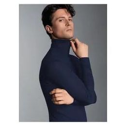 Rollkragenshirt TRIGEMA "TRIGEMA Rollkragen-Shirt aus elastischer Viskose", Herren, Gr. S, blau (navy), 94% Viskose, 6% Elastan, Basic, Shirts