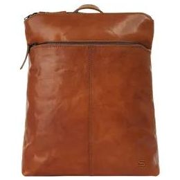 SPIKES & SPARROW Shopper SPIKES & SPARROW, Damen, Gr. B/H/T: 31cm x 26cm x 8cm onesize, braun (cognac), Leder, leicht glänzend, unifarben, Taschen, echt Leder