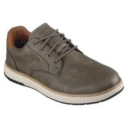 Schnürschuh Skechers "GARLAN", Herren, Gr. 45, grün (olivgrün), Lederimitat, Schuhe, Trekking Schuh, Sneaker, Freizeitschuh mit Kontrastnähten