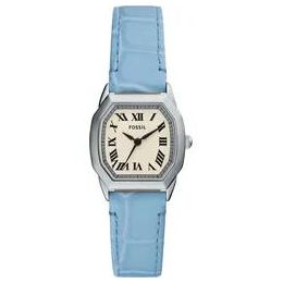 Quarzuhr Fossil "HARLOW", blau (hellblau), Armbanduhren, Damen, Armbanduhr, Damenuhr, Lederarmband, analog