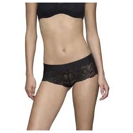 Panty Triumph "Body Make-Up Illusion Lace", Damen, Gr. 46, schwarz, Microtouch, Obermaterial: 80% Polyamid, 20% Elasthan. Spitze: 92% Polyamid, 8% Elasthan, leicht glänzend, unifarben, körpernah, Unterhosen, florale Stretch-Spitze, glatter Bund, Mikrofaser, nahtlos