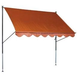 Klemmmarkise, orange (terrakotta), B:400cm H:275cm, Polyethylen, Angerer FREIZEITM&Ouml;BEL, Markisen, aus Stahl mit Polyesterbespannung