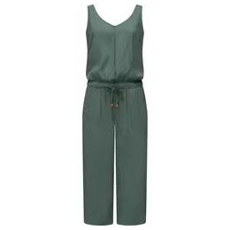 Jumpsuit Ragwear "Suky", Damen, Gr. XXL (44), grün (dunkelgrün), 80% Viskose, 20% Polyester, figurumspielend 7/8-Länge, V-Ausschnitt, angeschnitten,mit Umschlag, Overalls, schicker, langer Damen Overall mit Tunnelzug