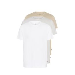 Matinique T-Shirt 'Jermane' Herren Größe M hellbeige / hellgrau / weiß