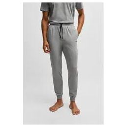 Sweathose BOSS "Mix&Match Pants", Herren, Gr. S (48), N-Gr, grau (medium_grau_033), Sweatware, Obermaterial: 95% Baumwolle, 5% Elasthan, unifarben, Basic knöchellang, Hosen, mit BOSS Aufdruck auf dem Kordelzug
