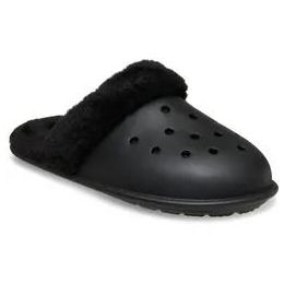 Pantoffel Crocs "Classic Fuzz Scuff", Herren, Gr. 45, schwarz, CrosliteTM, Schuhe, Hausschuh, Clog mit Warmfutter